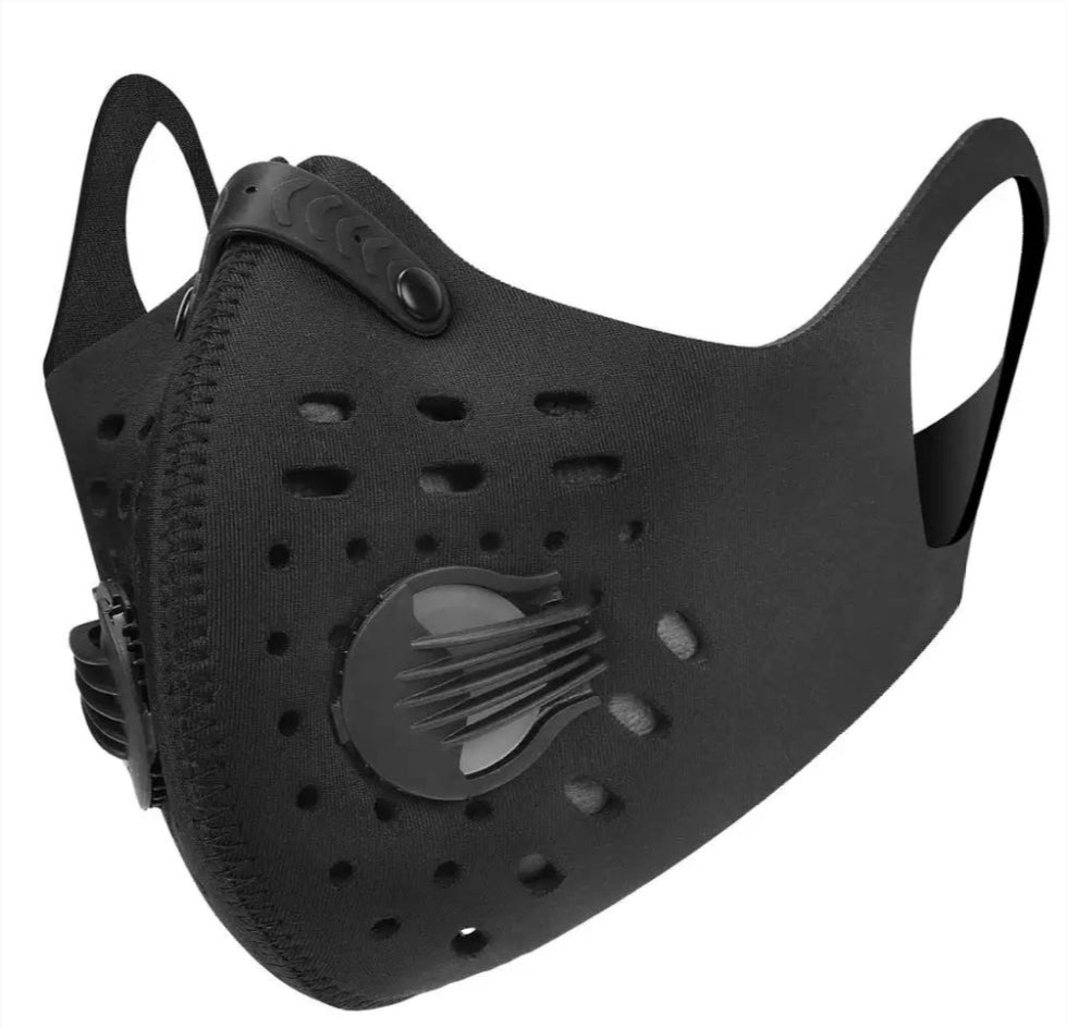 Black - N95 Face mask (Unisex) - Adult Size Face mask neoprene ...